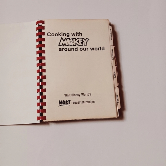 Disney | Kitchen | Vintage Cooking With Mickey Around Our World Book ...